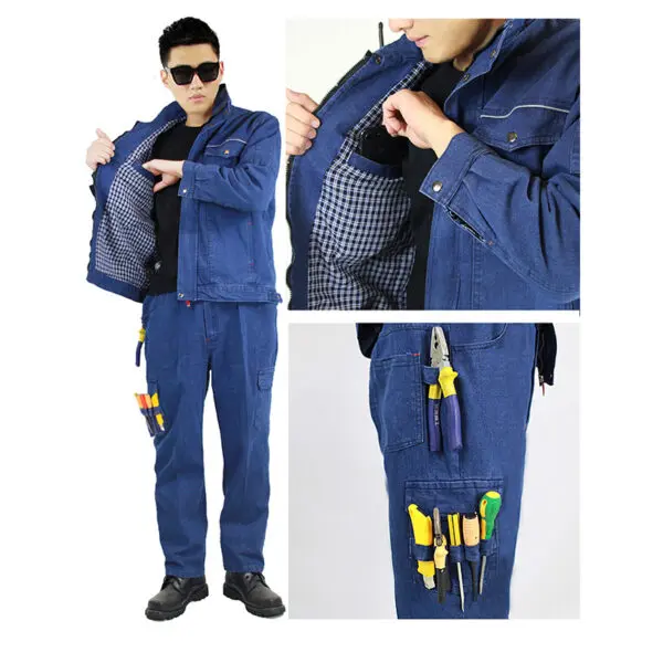 Reflective Welding Denim Protective Fire Retardant Clothing Anti ...