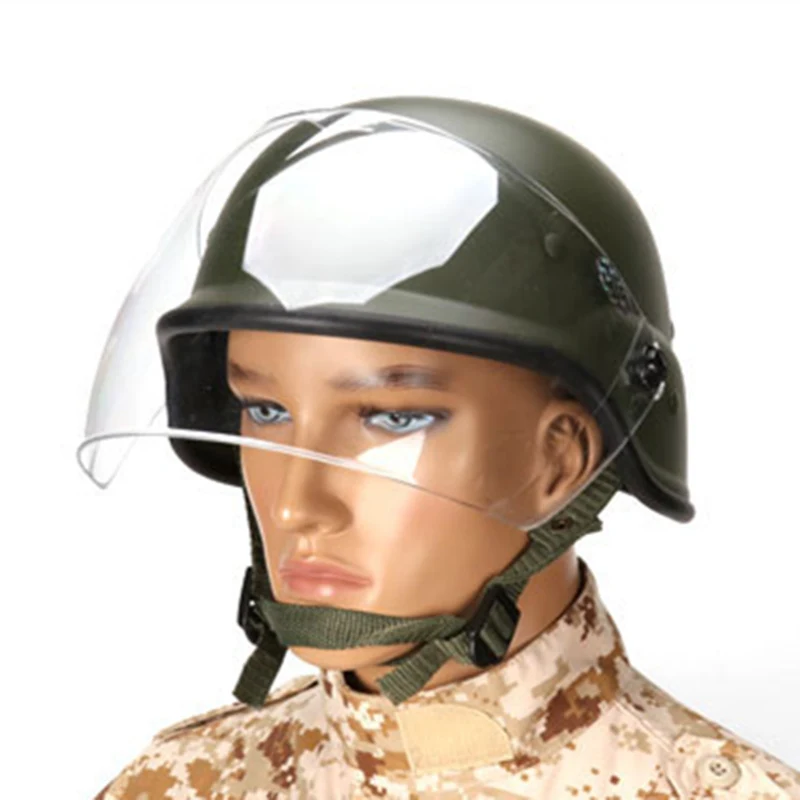 Tactical Military Airsoft M88 PASGT Helmet with Clear Visor Personnel ...