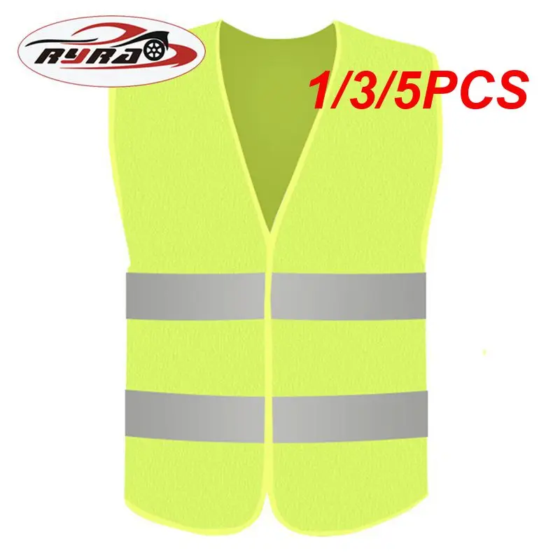1/3/5PCS High Visibility Reflective Visibility Safety Vest With ...