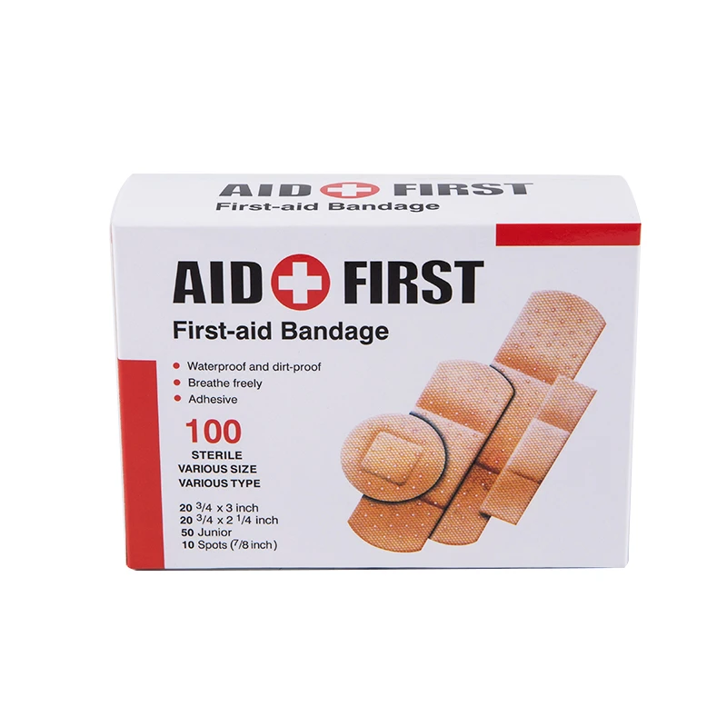 100Pcs/Pack Waterproof Band-Aids Bandages First Aid Medical Anti ...