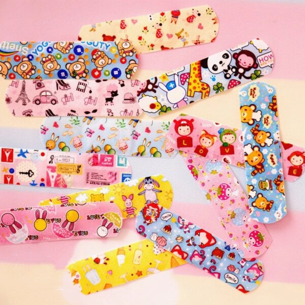 100pcs/lot Cute Cartoon Band Aid Hemostasis Adhesive Bandages First Aid ...