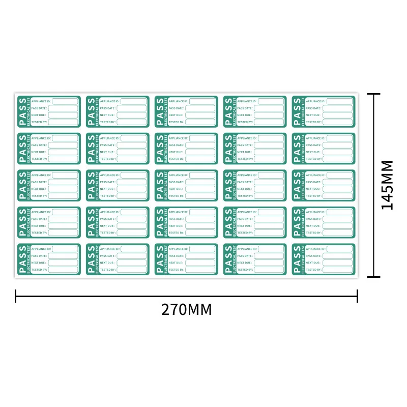 25CPS PAT Test Passed or Failed Stickers Electrical Safety Self ...