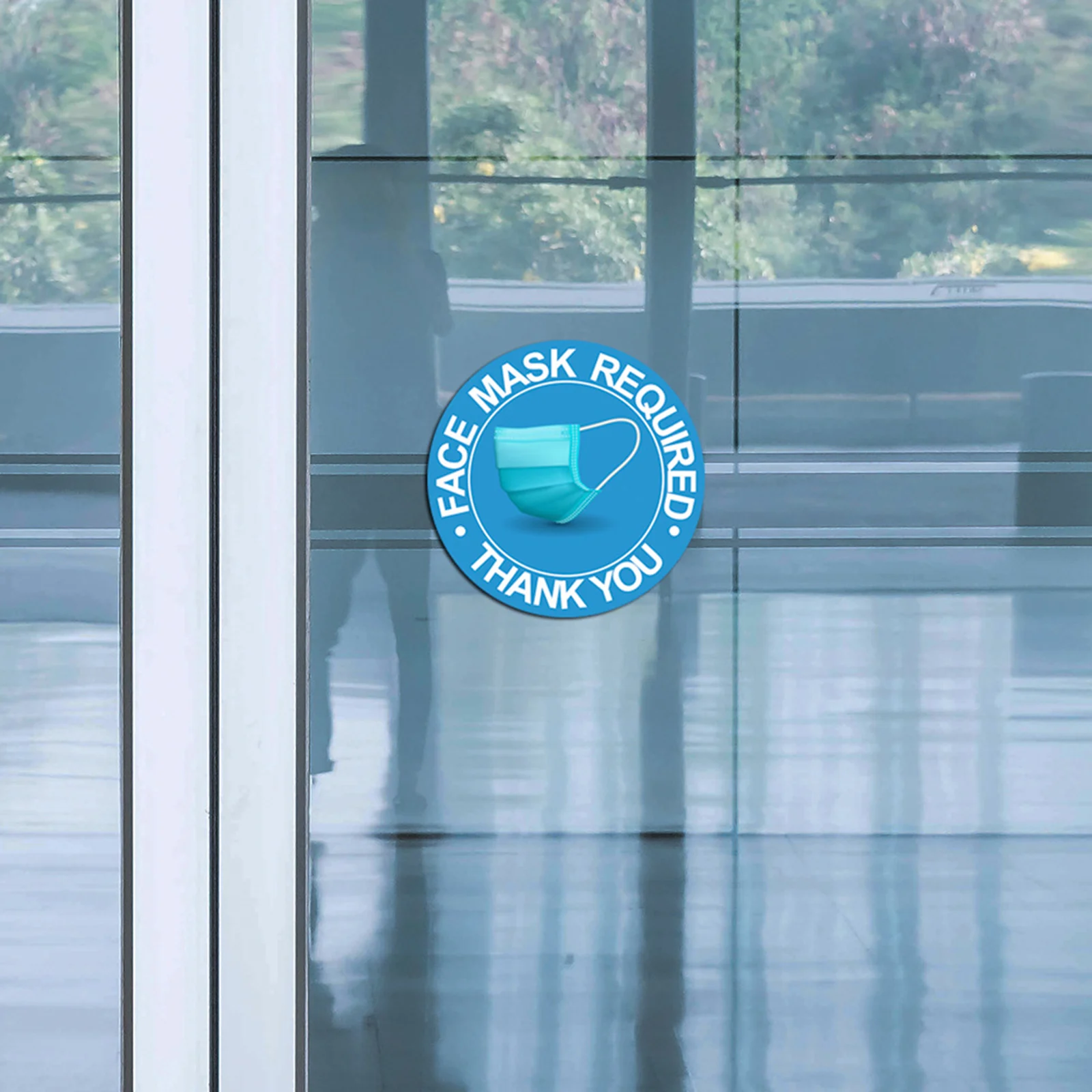 5 Pieces/lot Wall Stickers Face Mask Slogan Floor Decals Safety Signs ...