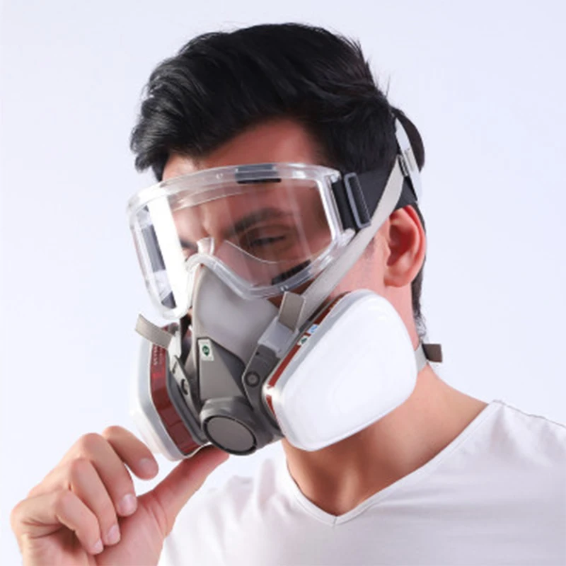 6200 Half Face Dust Gas Mask Respirator For Painting Spraying Chemical ...