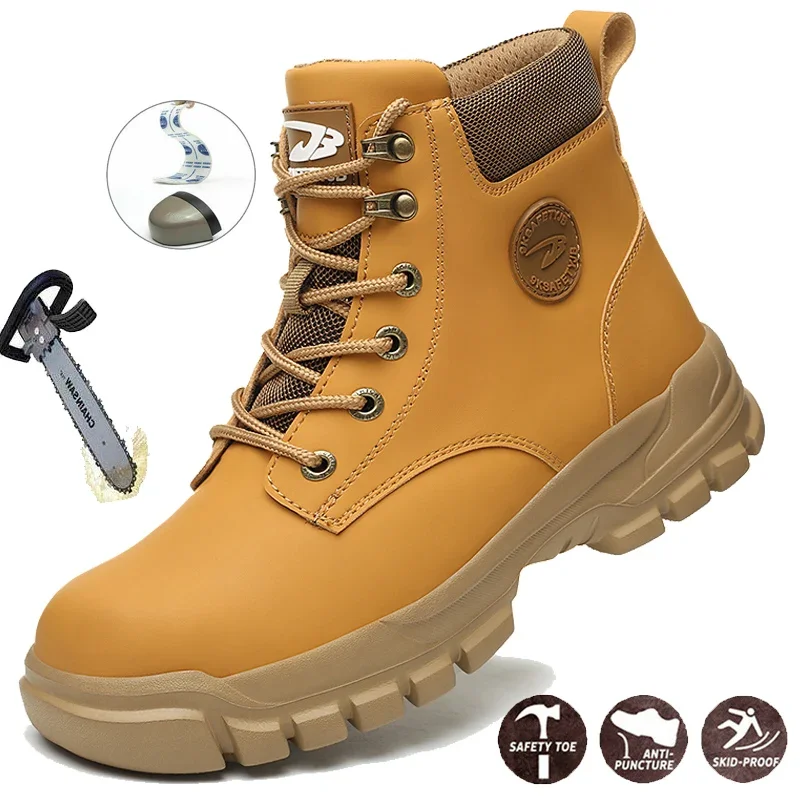 Anti-smash Work Safety Boots for Men, Steel Toe Shoes, Puncture-proof ...