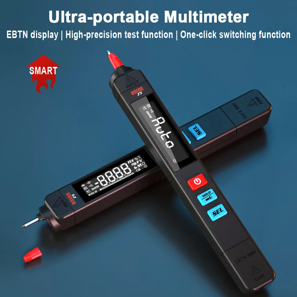 BSIDE Smart Digital Multimeter Pen Type Tester Auto Non-Contact Voltage ...