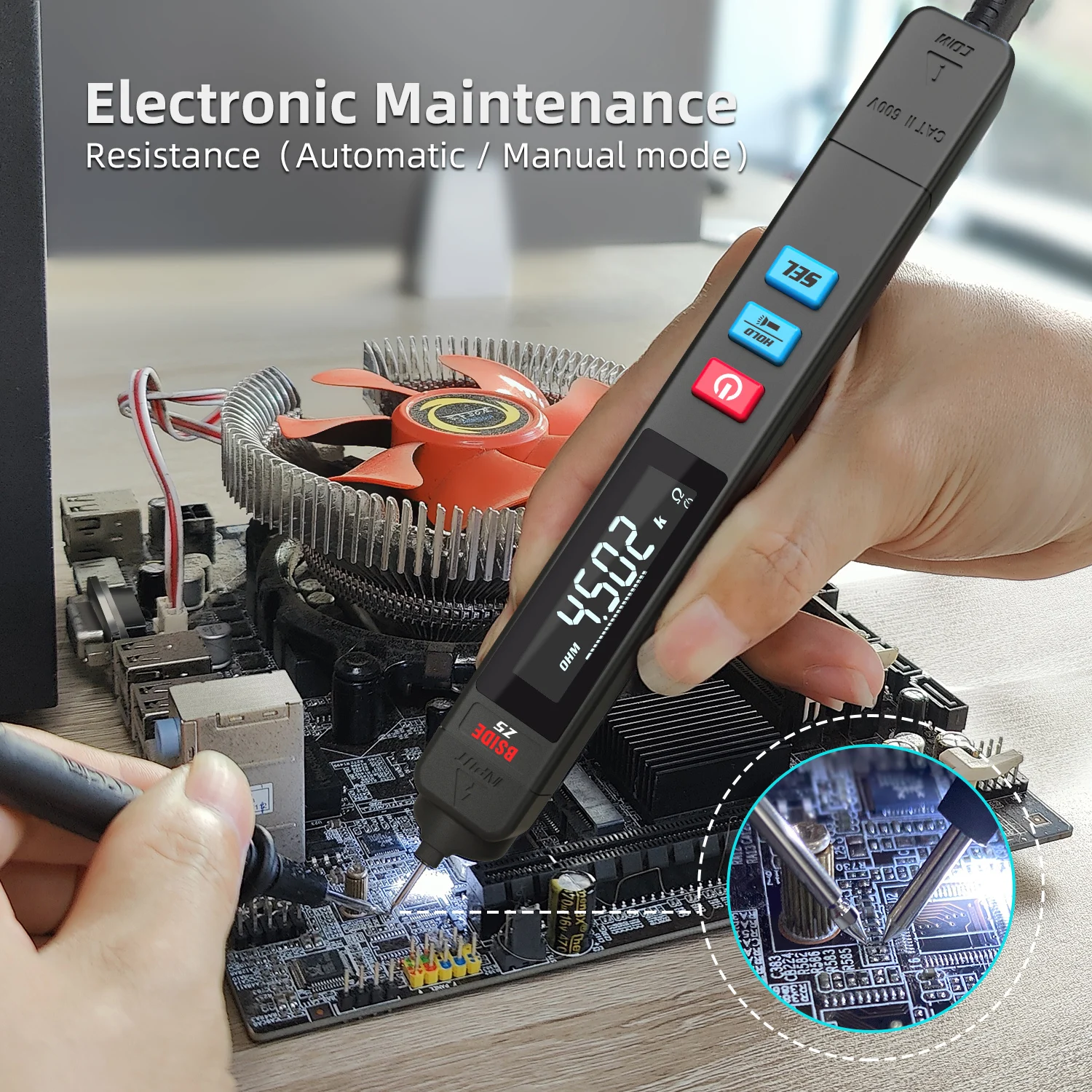 BSIDE Smart Digital Multimeter Pen Type Tester Auto Non-Contact Voltage ...