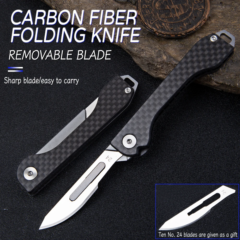 Carbon Fiber Folding Scalpel Outdoor Portable Folding Knife ...