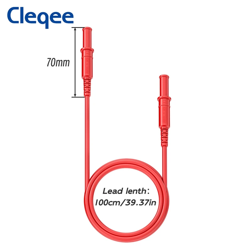Cleqee 8PCS Dual 4mm Safety Banana Plug Shrouded Test Leads Silicone ...