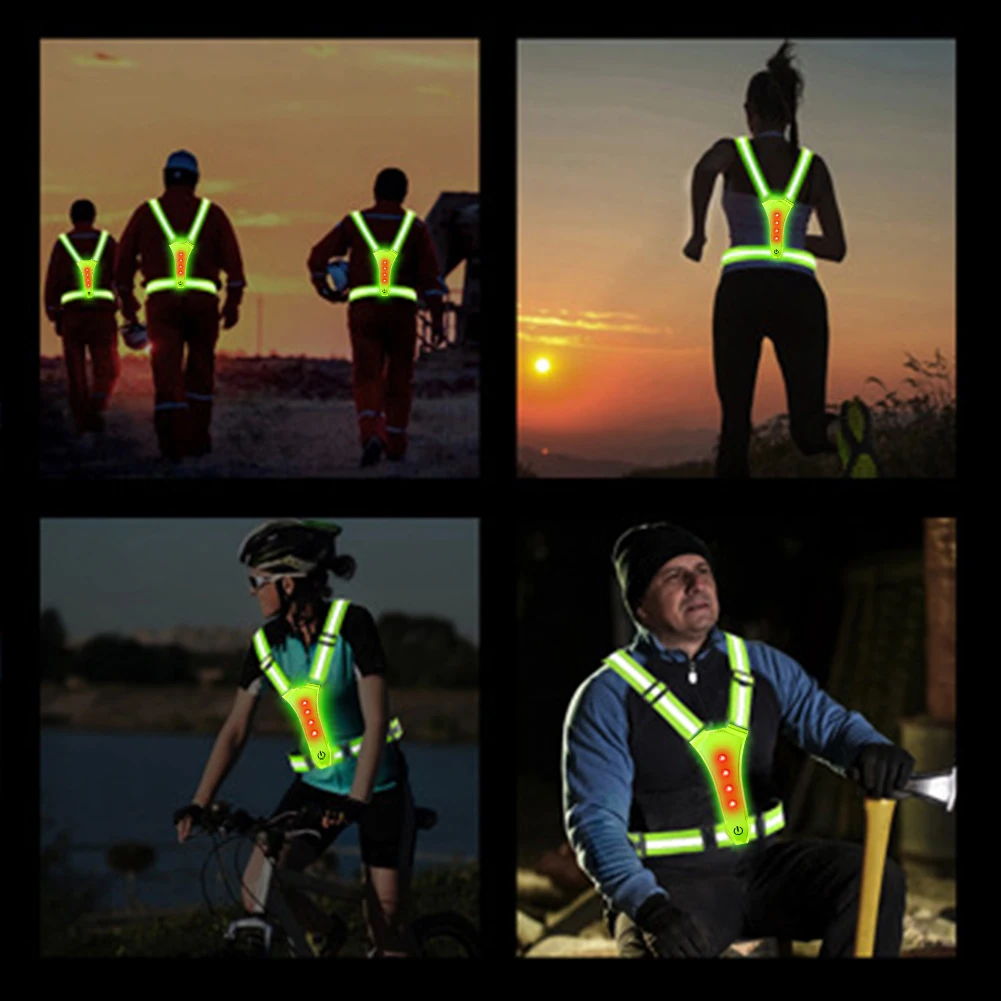 Cycling Jogging Safety Highlight Reflective Vest Night Work Security ...