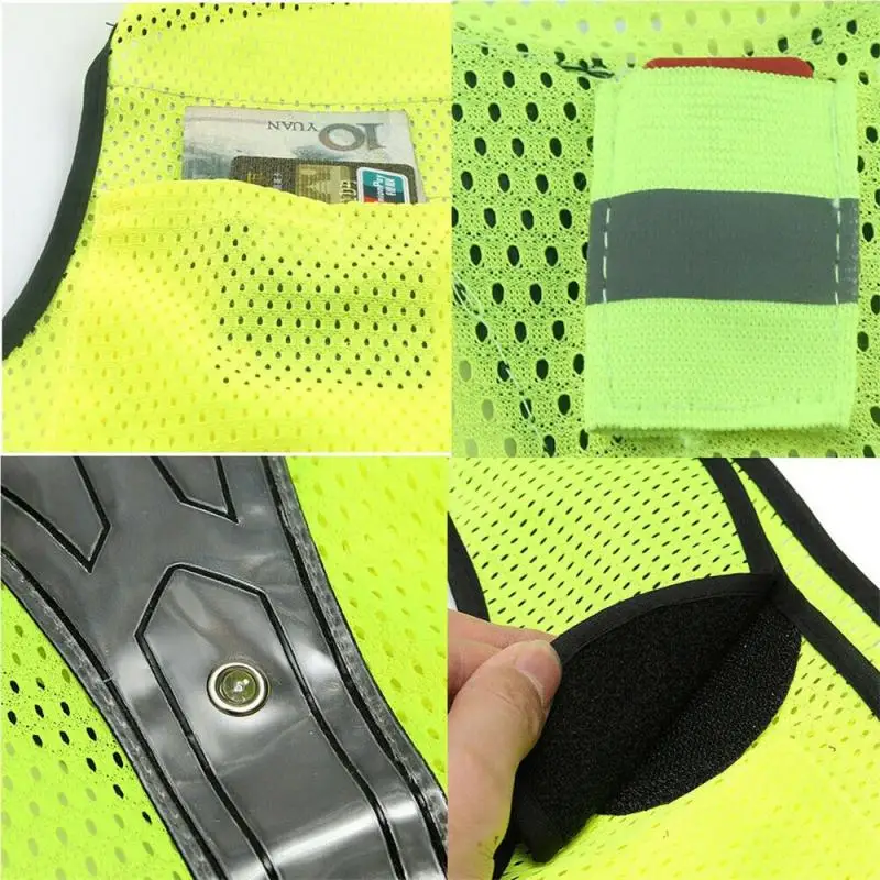 Cycling Reflective Vest LED Running Safety Jogging Breathable ...