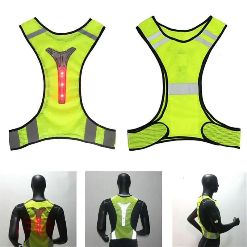 Cycling Reflective Vest LED Running Safety Jogging Breathable ...