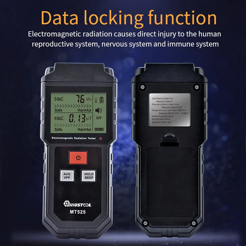 ET825 Handheld Digital Electromagnetic Radiation Tester Small Microwave ...