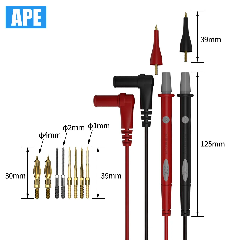 Electrical Multimeter Test Lead Kit, Alligator Clip, Test Probe, Test ...