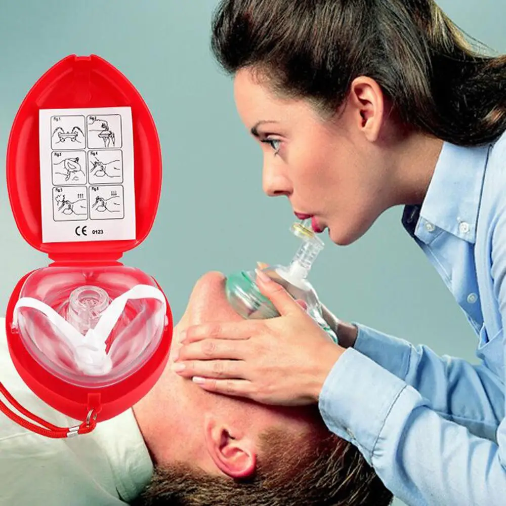 Emergency First Aid Mask Rescue CPR Mask Resuscitator One-Way Valve CPR ...