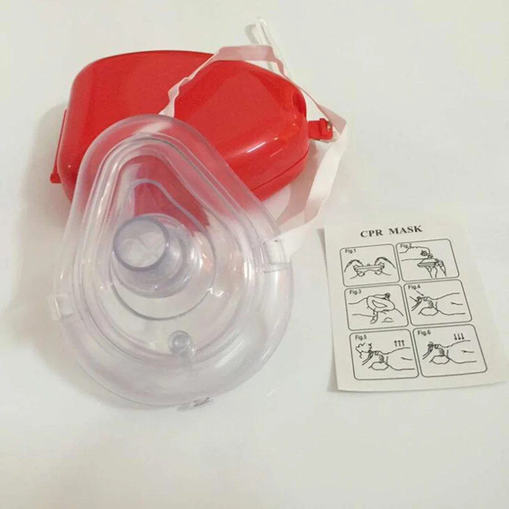 Emergency First Aid Mask Rescue CPR Mask Resuscitator One-Way Valve CPR ...