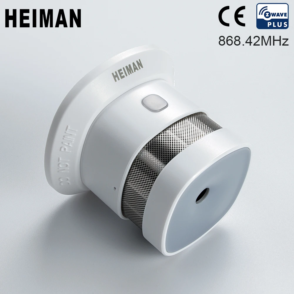 HEIMAN Zwave Smoke Detector fire Protection alarm Z-wave 868MHz Wireless Sensor for Smart Home ...