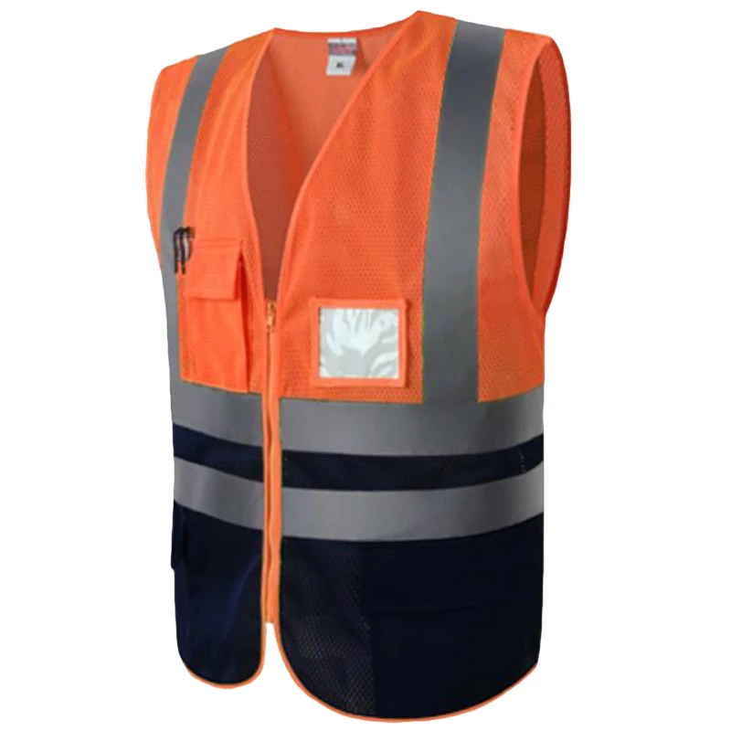 High Safety Vest Work Multi-pocket Workwear Safety Red Reflective Vest ...