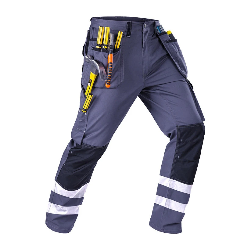 Mens Construction Working Pants Knee Reinforcement Workwear Trousers ...