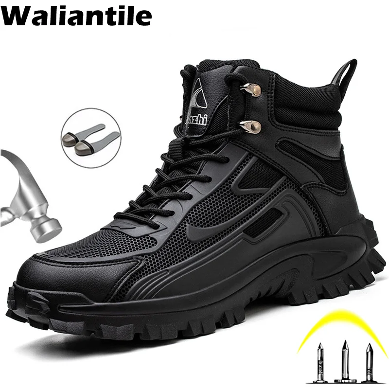 Waliantile Luxury New Men Safety Boots Protect Puncture Proof ...