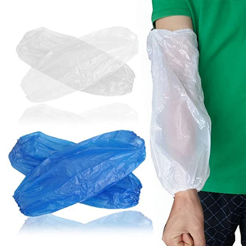 100pcs Disposable Arm Sleeves Ice Silk Sunscreen Sleeves Long Gloves ...