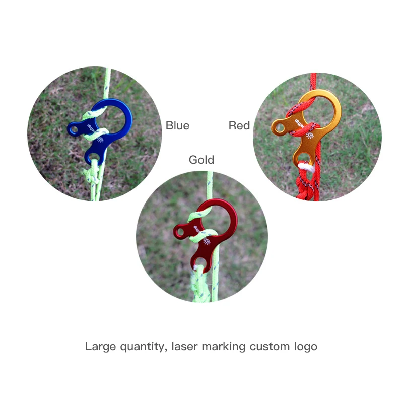 10pcs Quick Knot Tent Wind Rope Buckle 3 Hole Antislip Camping Hiking ...