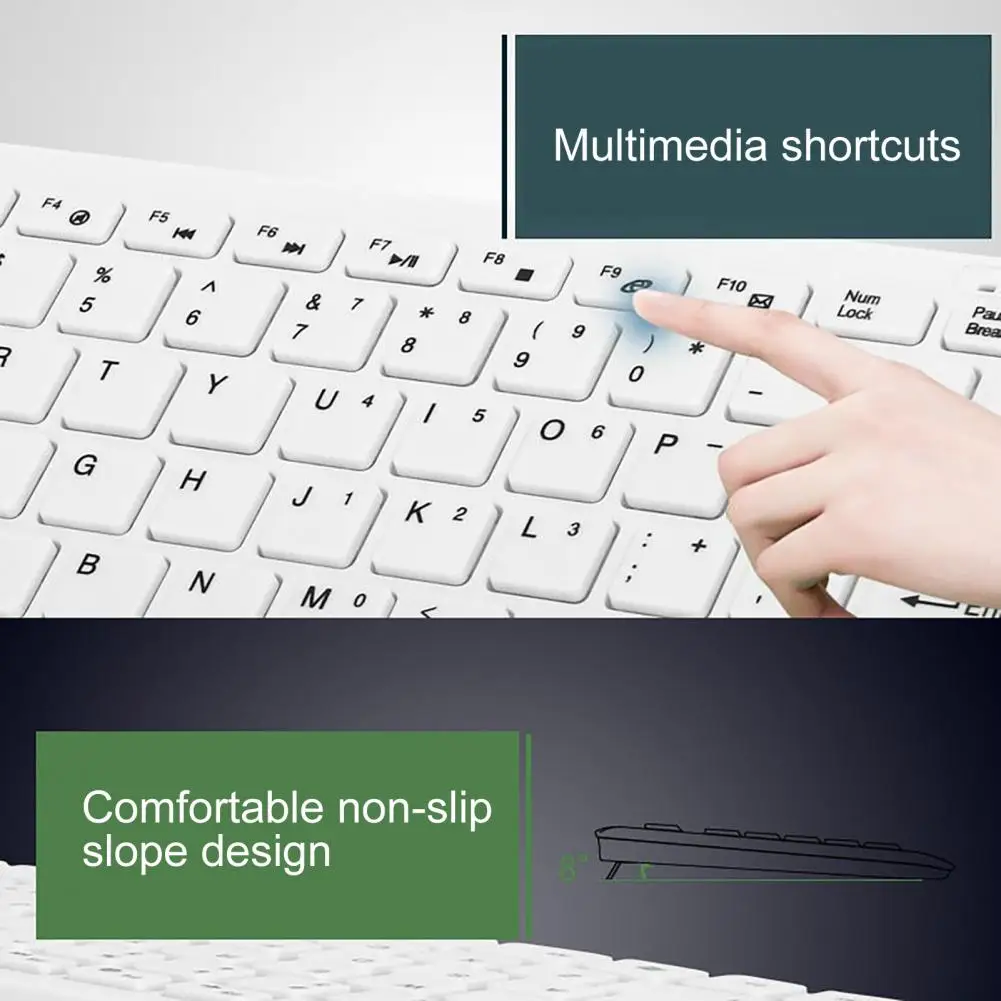 K-03 Wireless Keyboard and Mouse Set Portable Plug Play Mechanical ...