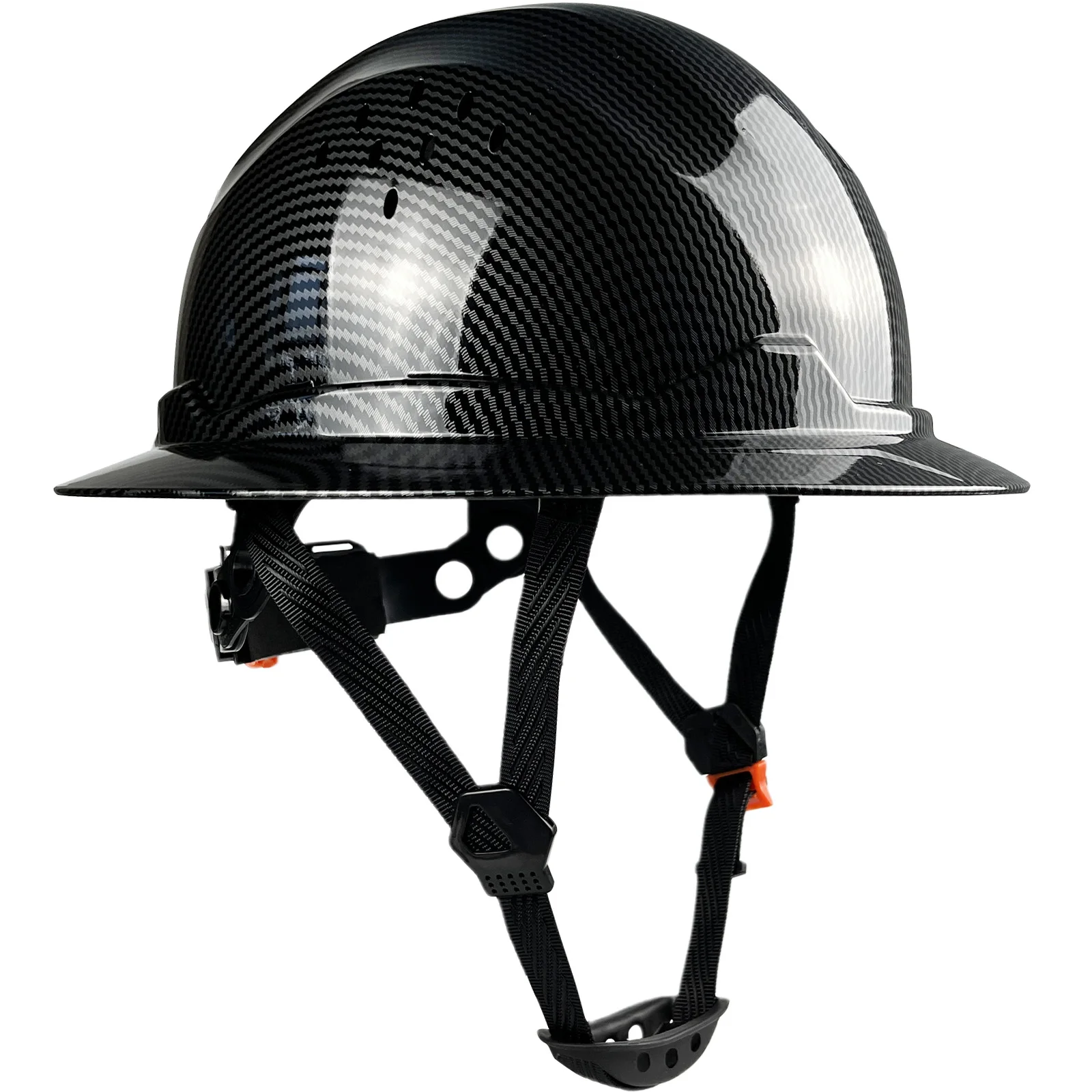 New Full Brim Hard Hat For Engineer Carbon Fiber Pattern Safety Helmet ...