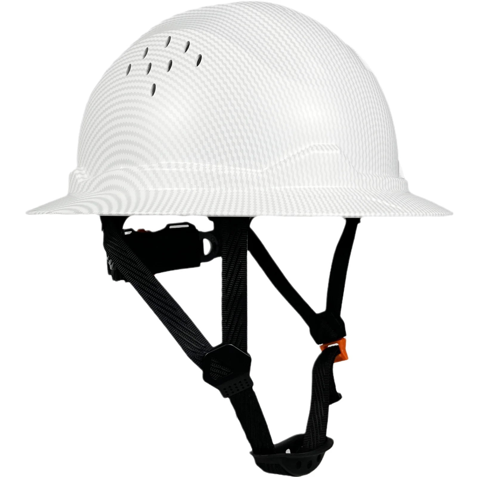 New Full Brim Hard Hat For Engineer Carbon Fiber Pattern Safety Helmet ...