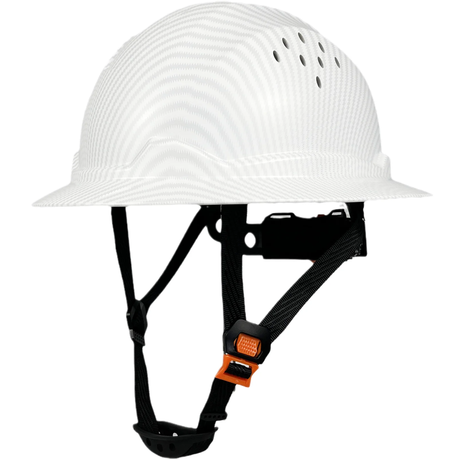 New Full Brim Hard Hat For Engineer Carbon Fiber Pattern Safety Helmet ...
