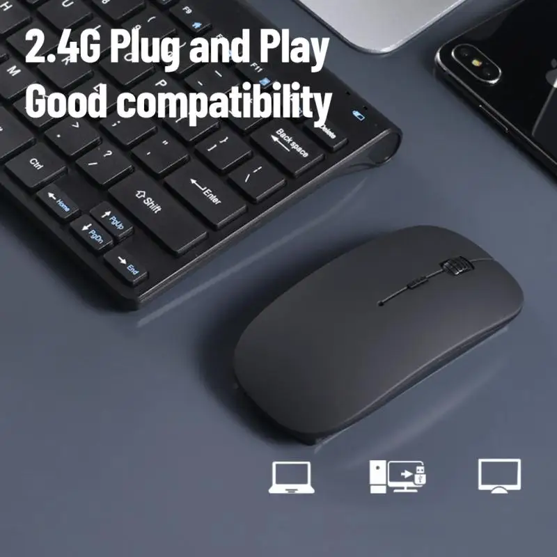 RYRA 2.4G Wireless Keyboard And Mouse Suit USB2.0 Portable Slim Design ...