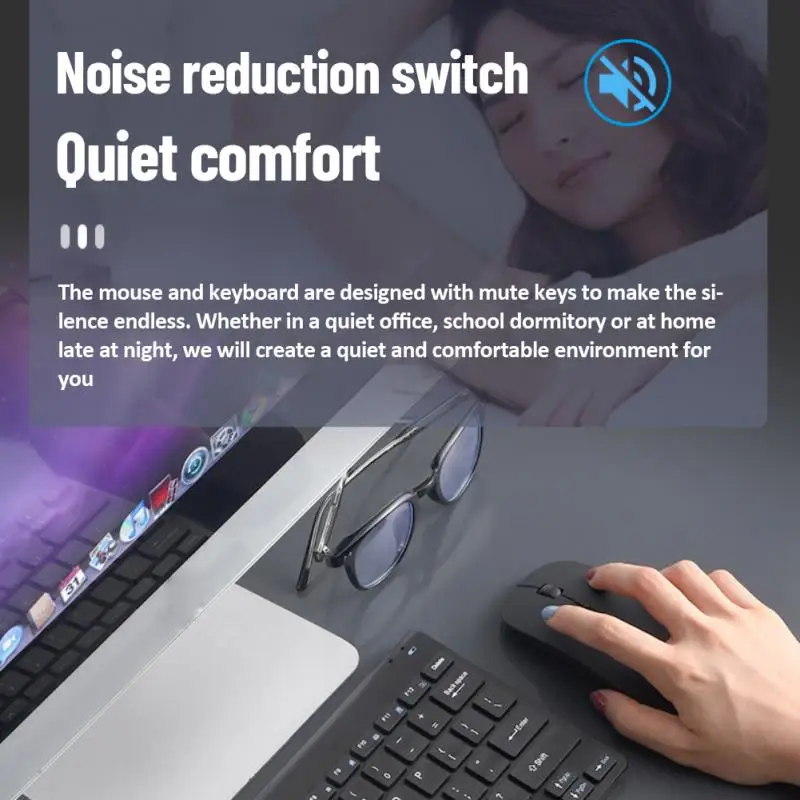 RYRA 2.4G Wireless Keyboard And Mouse Suit USB2.0 Portable Slim Design ...