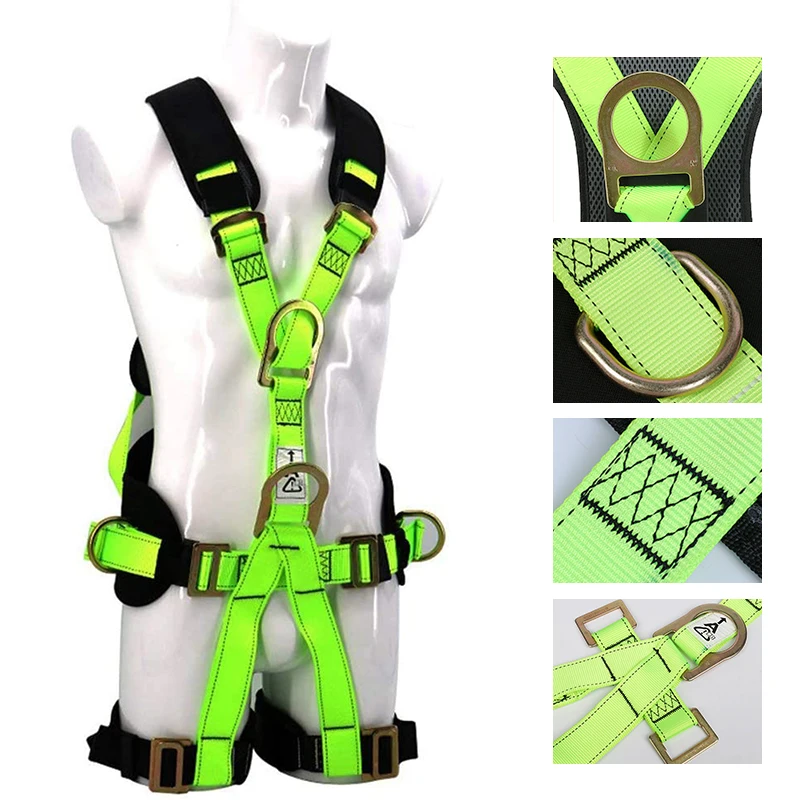 Reflective Full Body Harness Webbing Ladder Fall Arrest Climbing Work ...
