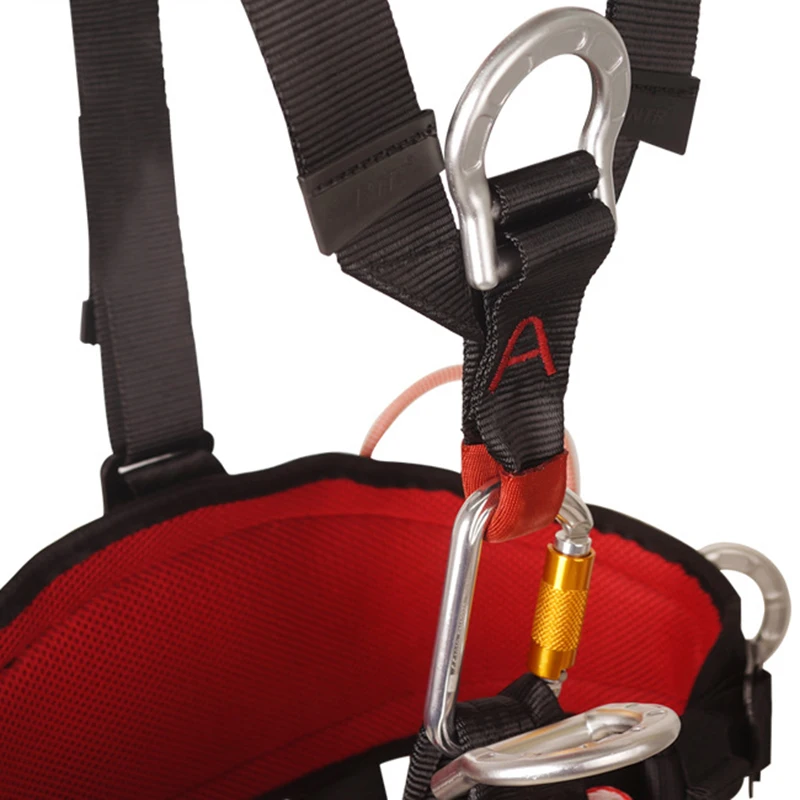Rock Climbing FULL BODY Harness Tree Arborist Caving Roofer Fall Arrest ...